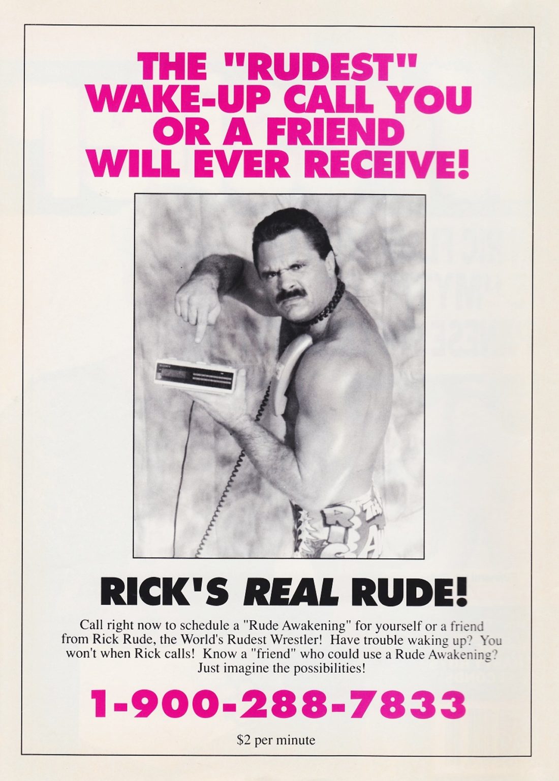 Rick Rude Phone Call Greeting | Someone Bought This?!