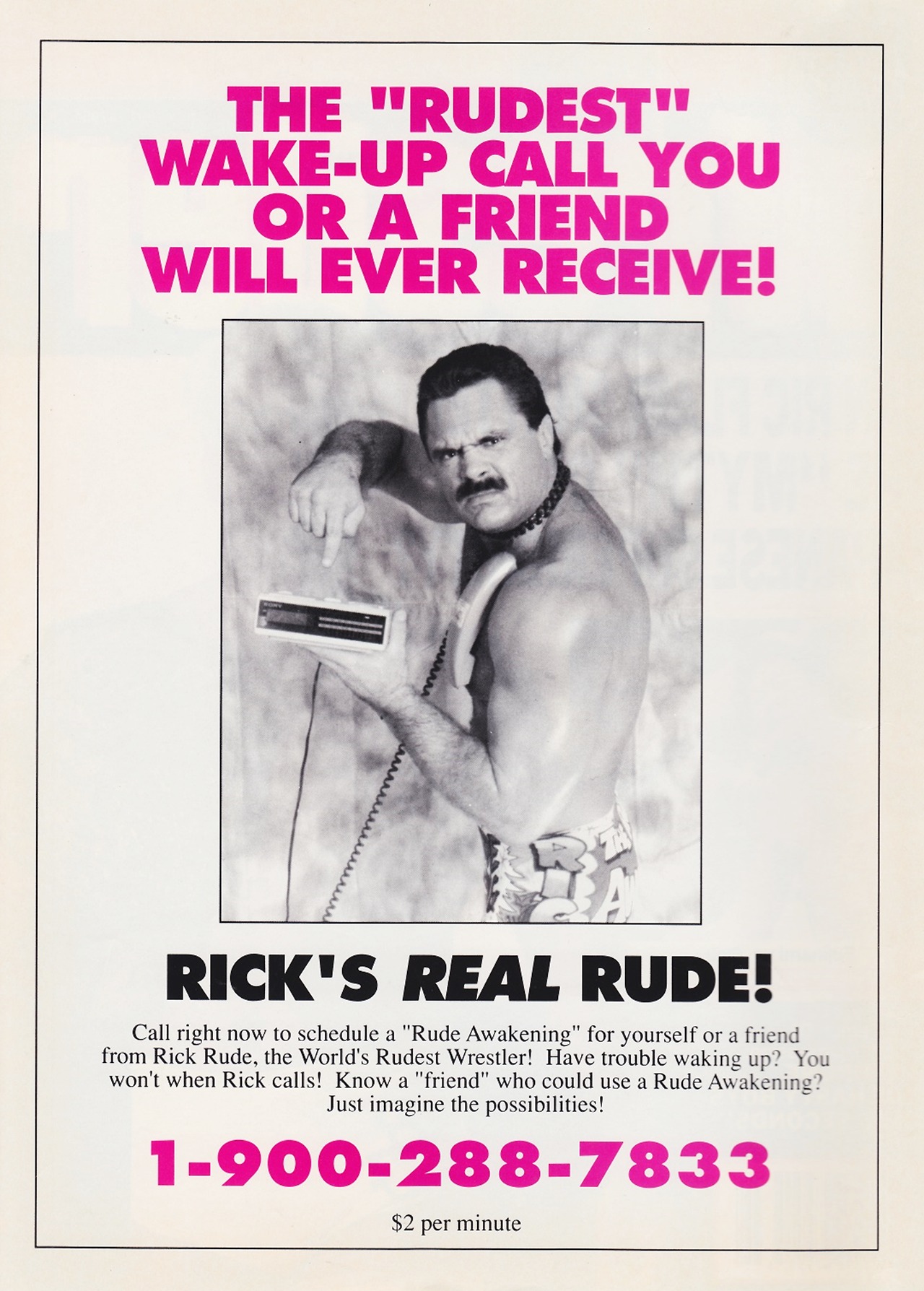 Rick Rude Phone Call Greeting | Someone Bought This?!