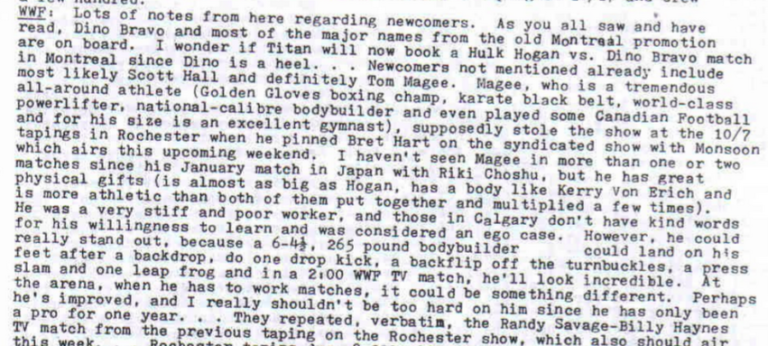 Tom Magee | The Worst of WWF