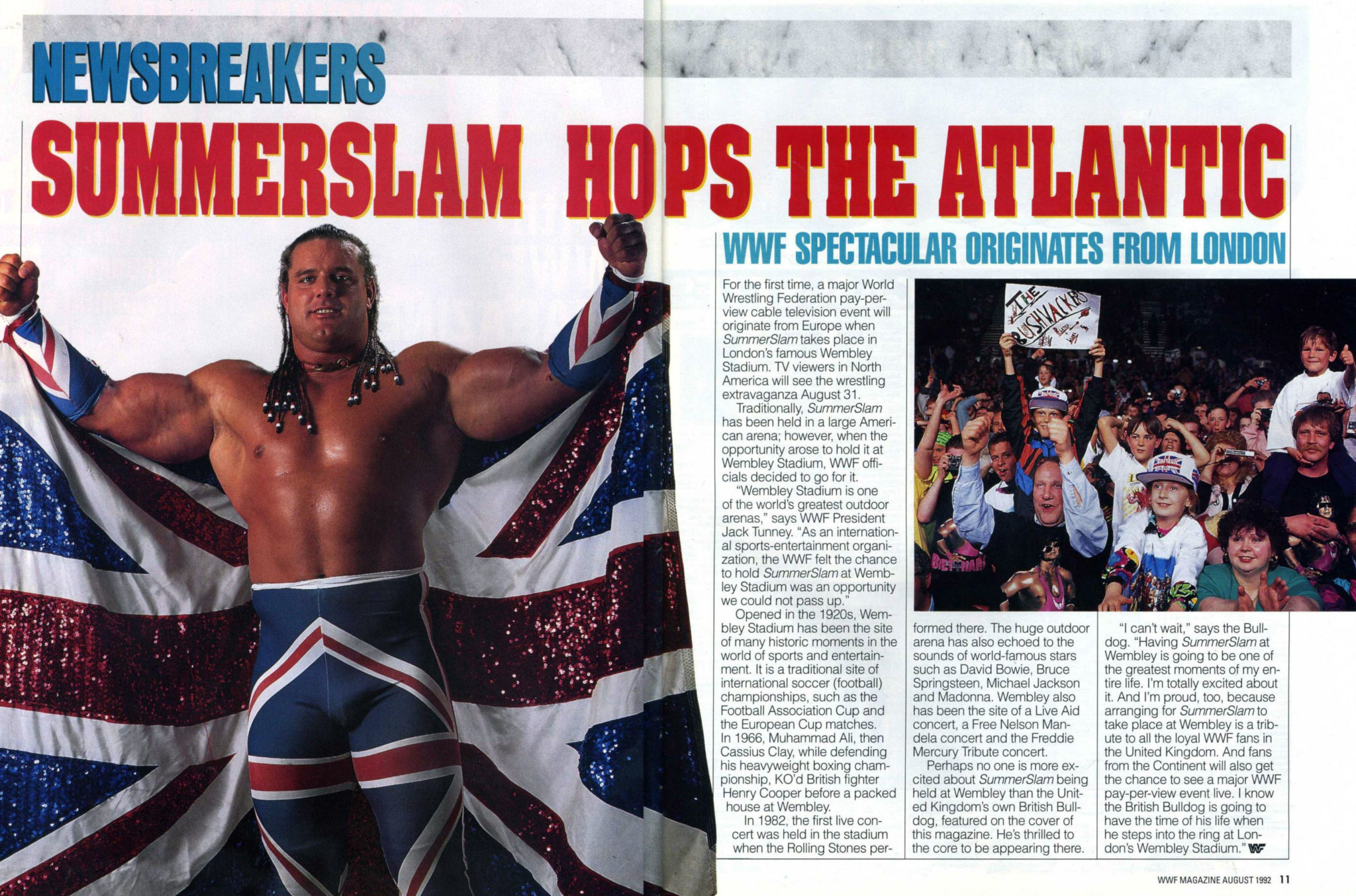How WWF Magazine Promoted Wembley Stadium for Summerslam '92! | WrestleCrap