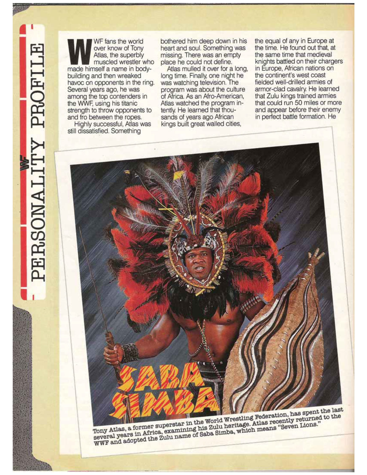 WWF Magazine Attempts to Rationalize Saba Simba (and Fails) | WrestleCrap