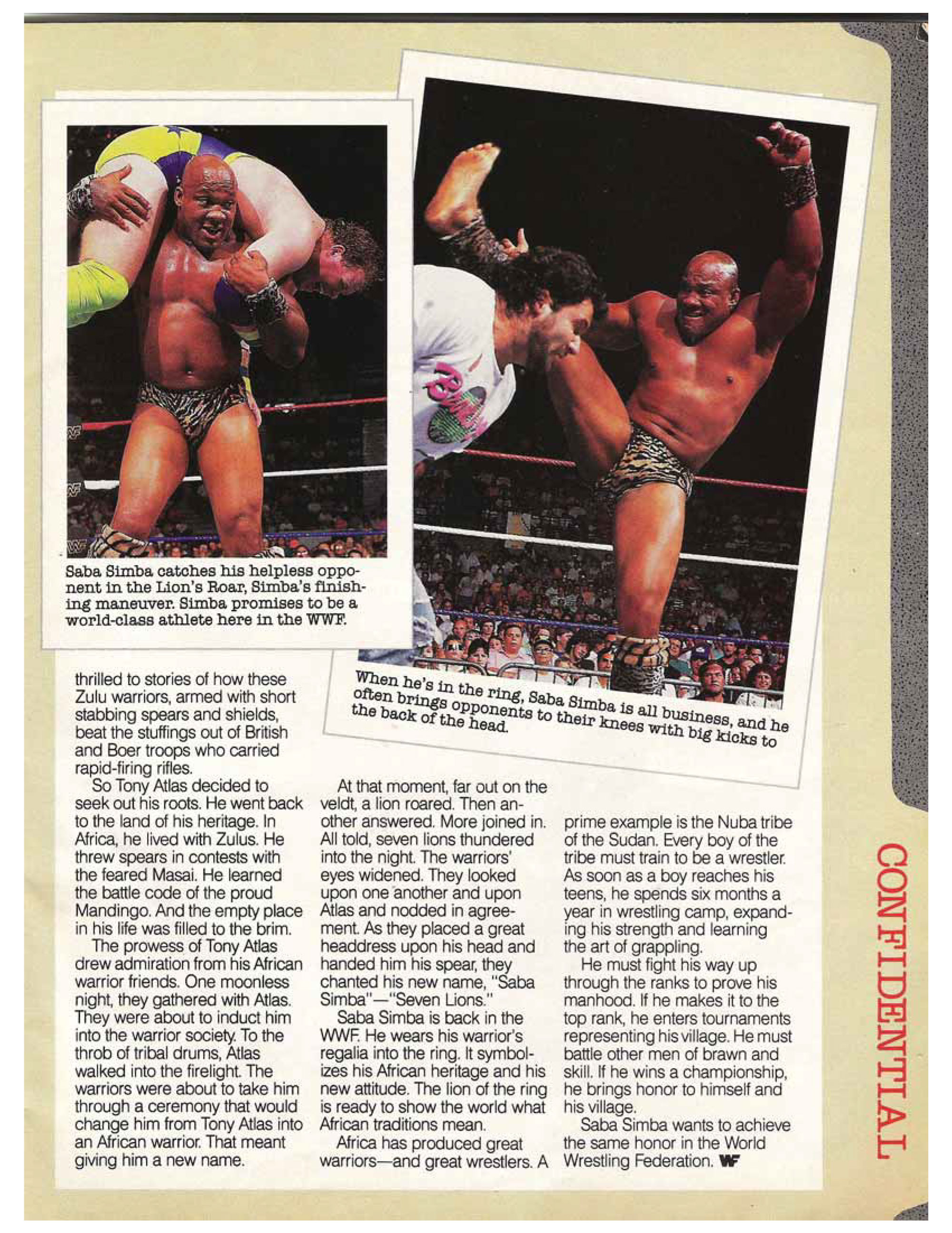 WWF Magazine Attempts to Rationalize Saba Simba (and Fails) | WrestleCrap