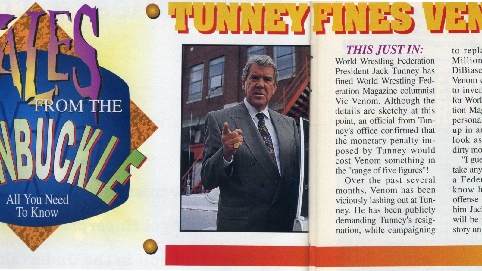 Jack Tunney, Vince Russo, and the Most Random WWF Magazine Article Ever ...