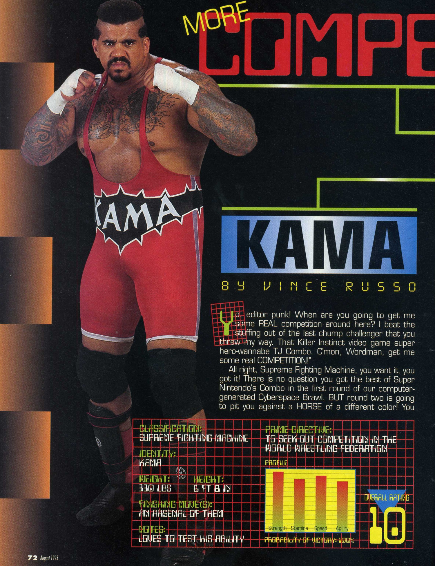 Kama the Supreme Fighting Machine vs. Rocky Balboa! | WrestleCrap