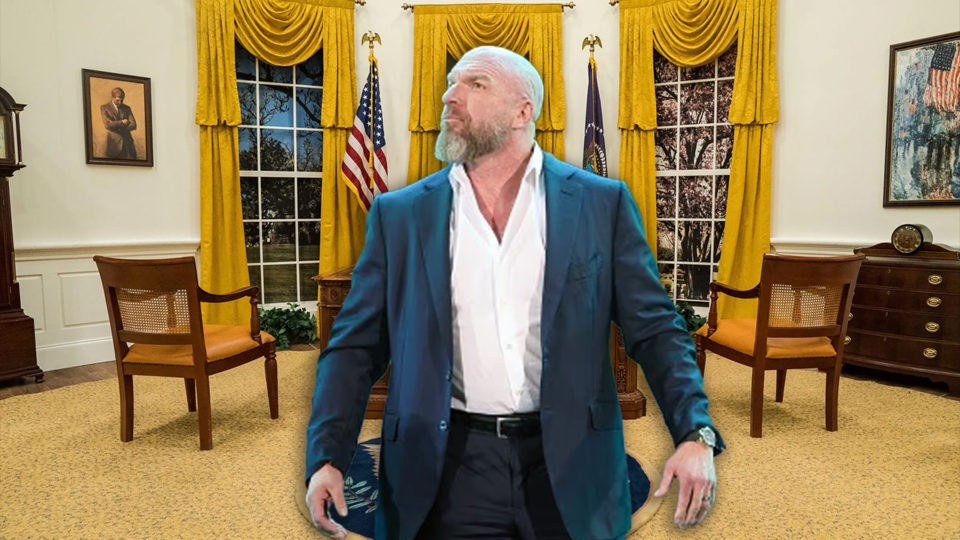 Bored Triple H Wandering Around The White House | WrestleCrap